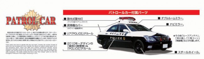 Aoshima 1/24 painted police car series 18 Crown patrol car Kanagawa ...