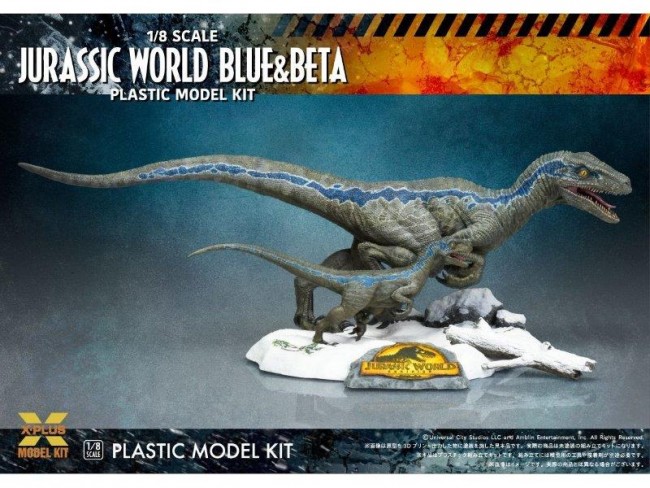 X Plus 1/8 Jurassic World: Dominion: Blue & Beta Plastic Model Kit ...