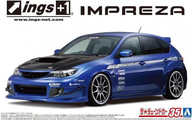 Aoshima 1/24 the tuned car No.35 INGS GRB IMPREZA WRX STI '07 (SUBARU) trackable shipping japan ...