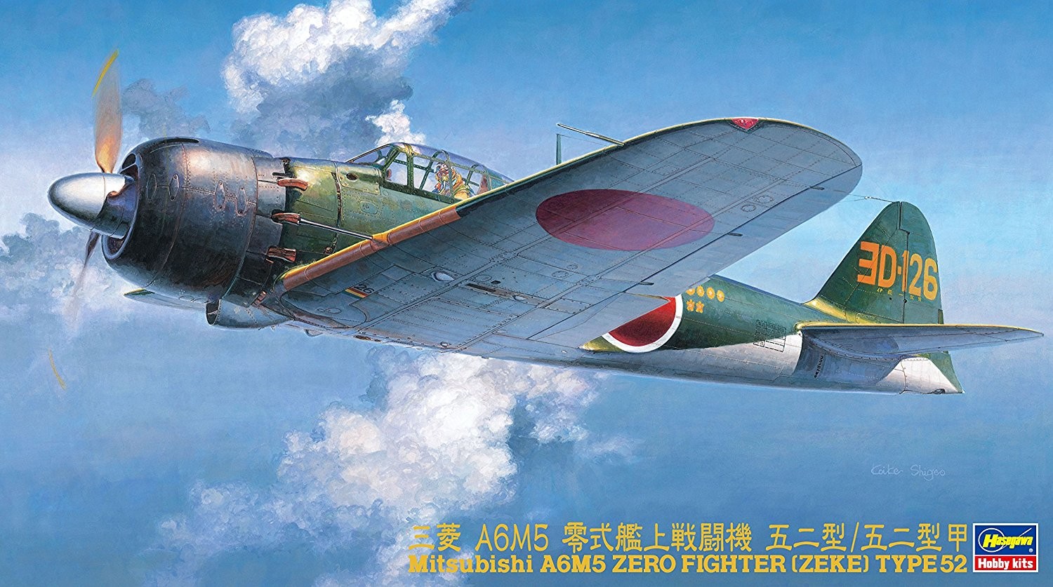 Hasegawa 1/48 Mitsubishi A6M5 Mitsubishi A6M Zero 52-inch / 52-inch ...