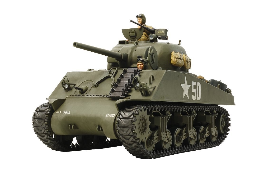Tamiya 1/35 Tank Series USA M4A3 Sherman Tank (Single Motorized ...