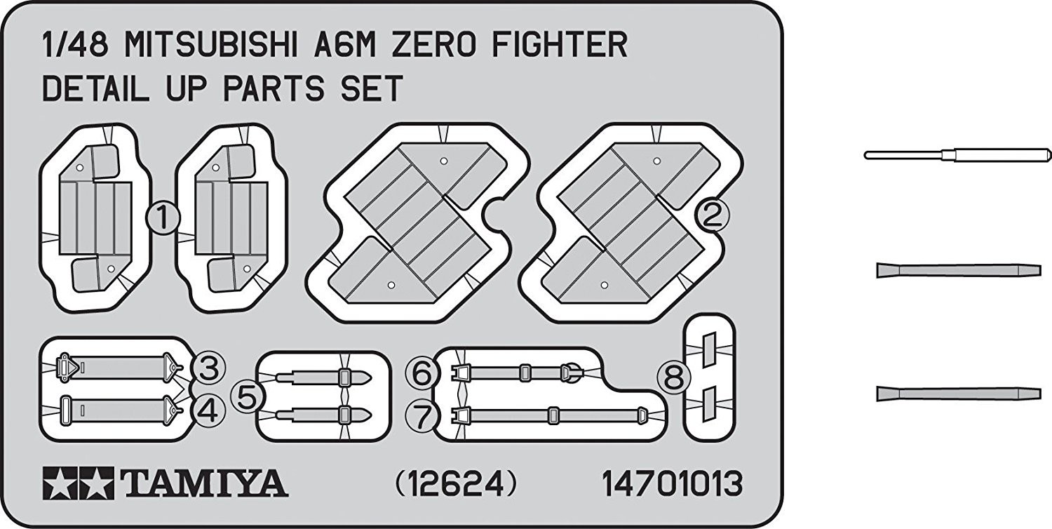 TAMIYA 1/48 Zero Fighter Detail Up Parts Set japan NEW | Zipang Hobby