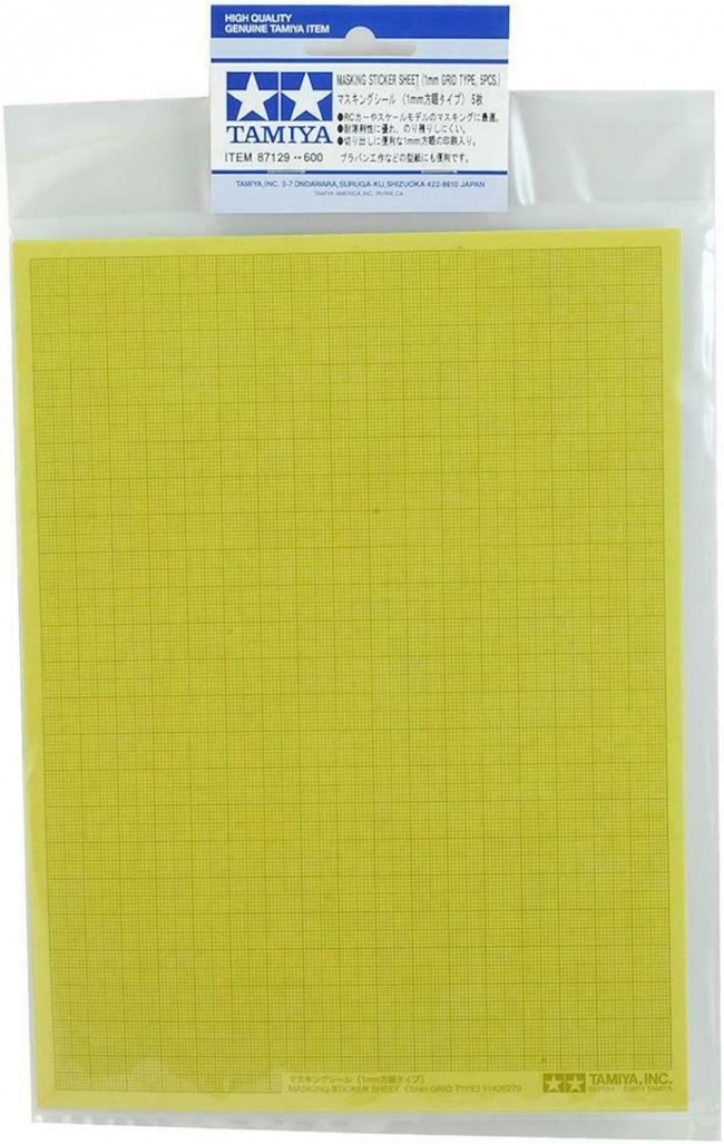 Tamiya Tamiya Make-up Materials No.129 Masking Sticker Sheet 1mm Grid ...