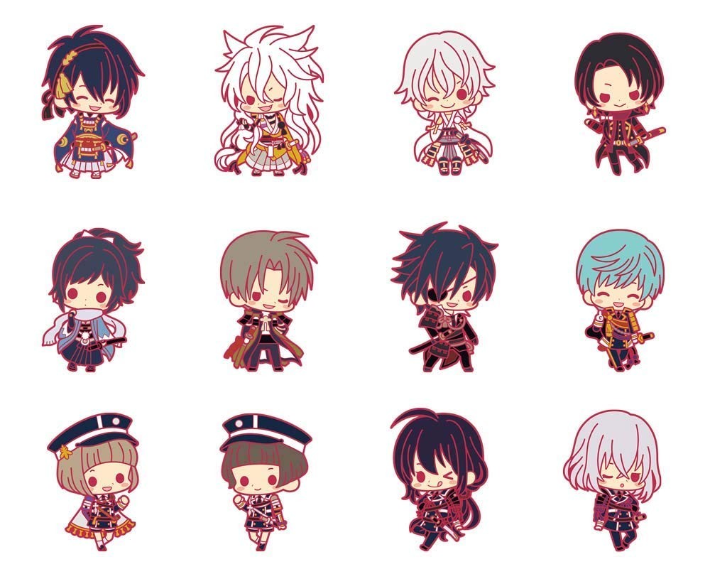 Kotobukiya RUBBER CHARM STRAP COLLECTION TOUKEN RANBU -ONLINE- KAI VOL.1 1BOX 12PCS japan NEW ...