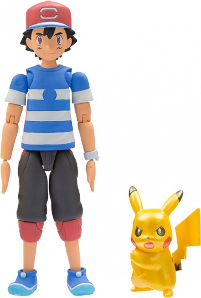 TAKARATOMY Moncolle EX: Ash & Pikachu (Metallic Ver.) Z-Move Pose trackable shipping japan NEW ...