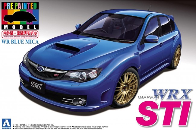 Aoshima 1/24 Prepaint model (already painted model) 25 GRB Impreza WRX STI 5 door '07 (WR Blue ...
