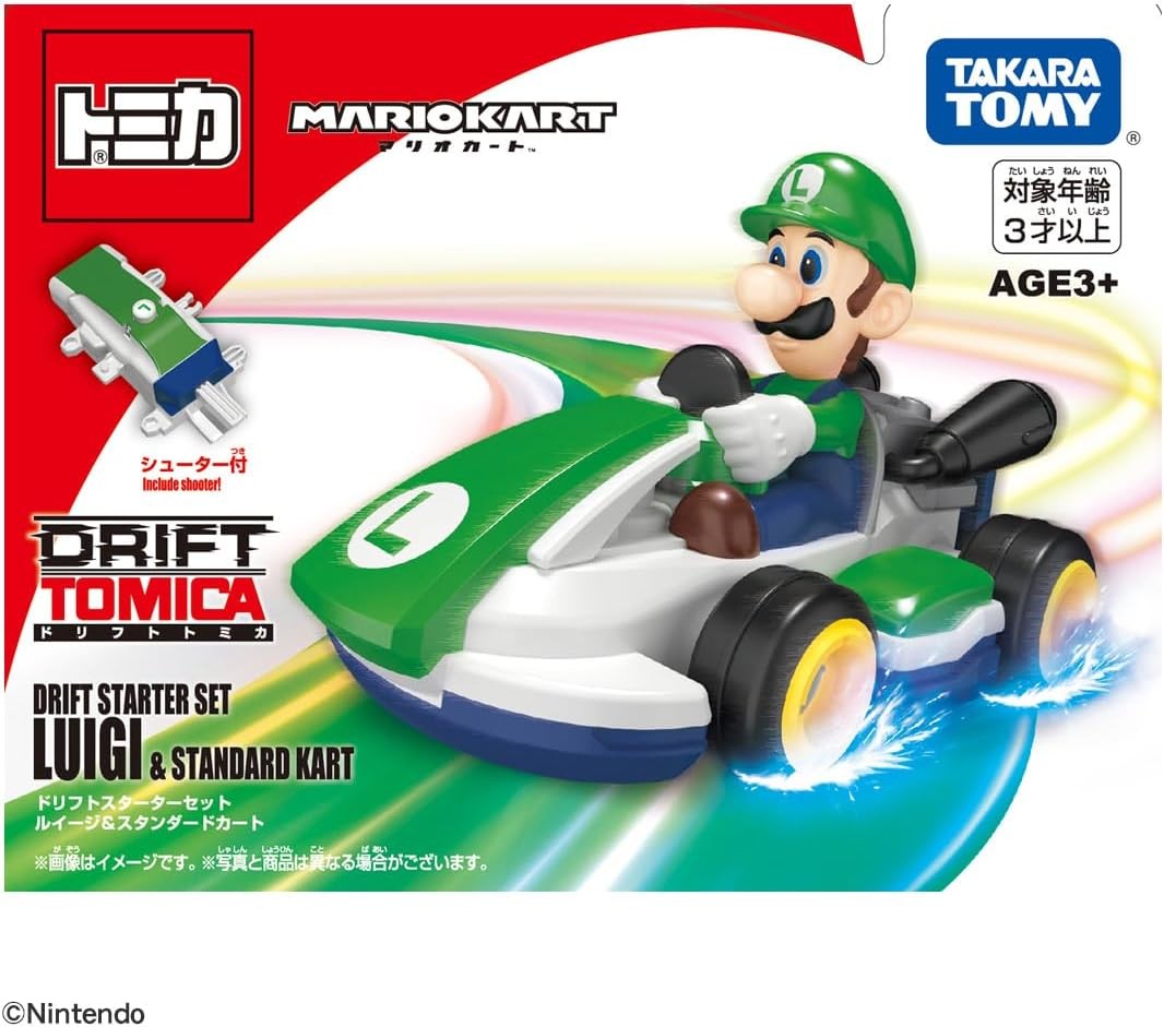TAKARA TOMY Drift Tomica Mario Kart Drift Starter Set Luigi & Standard Kart japan NEW | Zipang Hobby