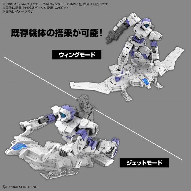 Bandai 1/144 30MM Extended Armament Vehicle (Wing Mobile Ver.) japan ...