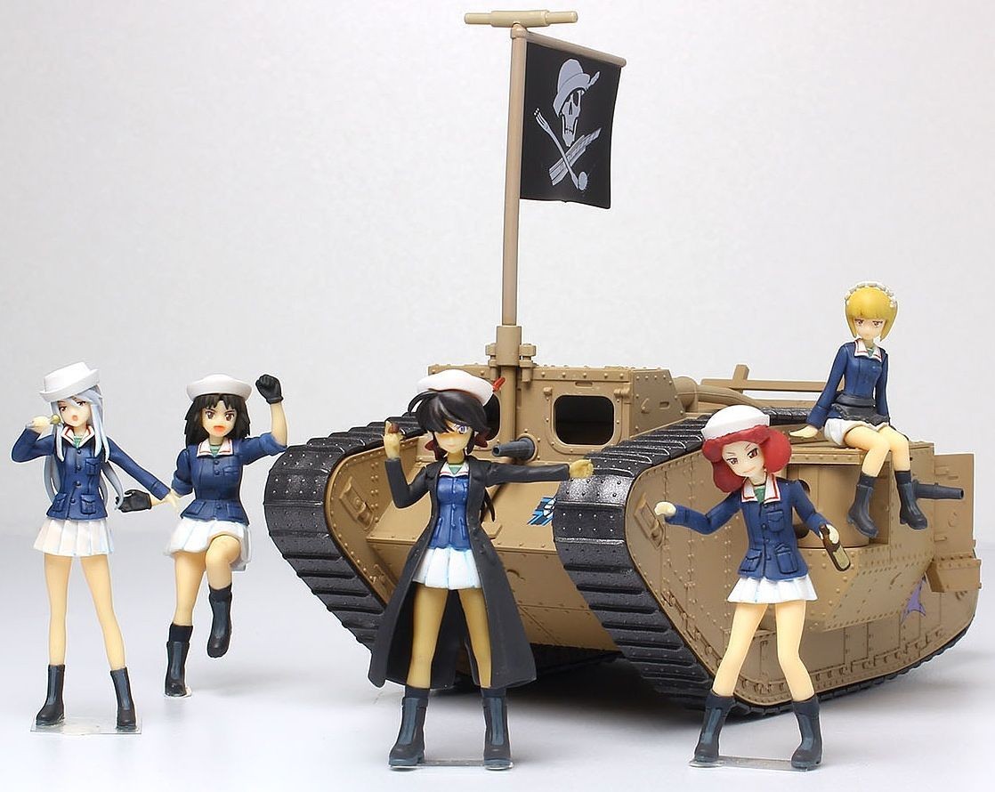 Platz Girls und Panzer das Finale Deformed Panzer Mk.IV Pre-painted ...