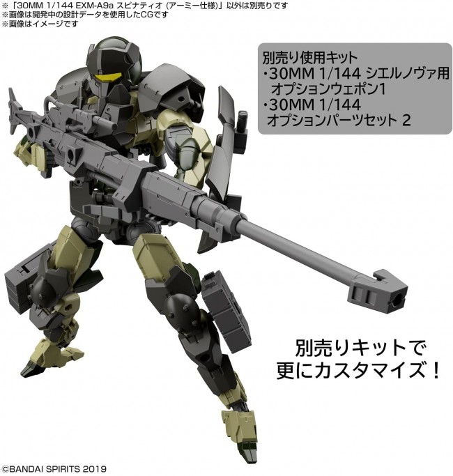 Bandai 1/144 30MM EXM-A9a Spinatio (Army Type) japan NEW - Export from ...
