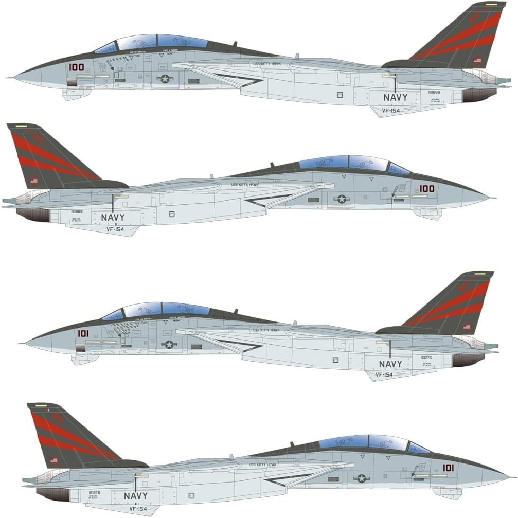 Platz 1/144 US Navy F-14A Tomcat VF-154 Black Knights 2 Unit Set japan ...