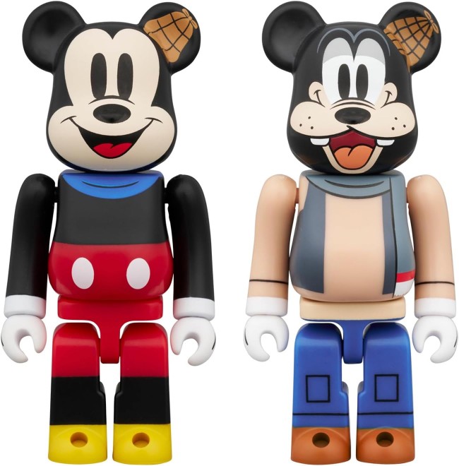 Medicom Toy BE@RBRICK Mickey Mouse & Goofy (Lonesome Ghosts Ver.) 2Pcs ...