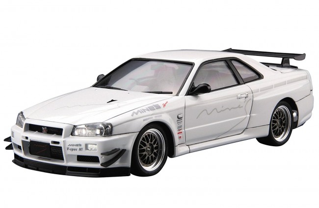 Aoshima 1/24 Mines BNR 34 Skyline GT - R '02 (Nissan) Plastic kit ...