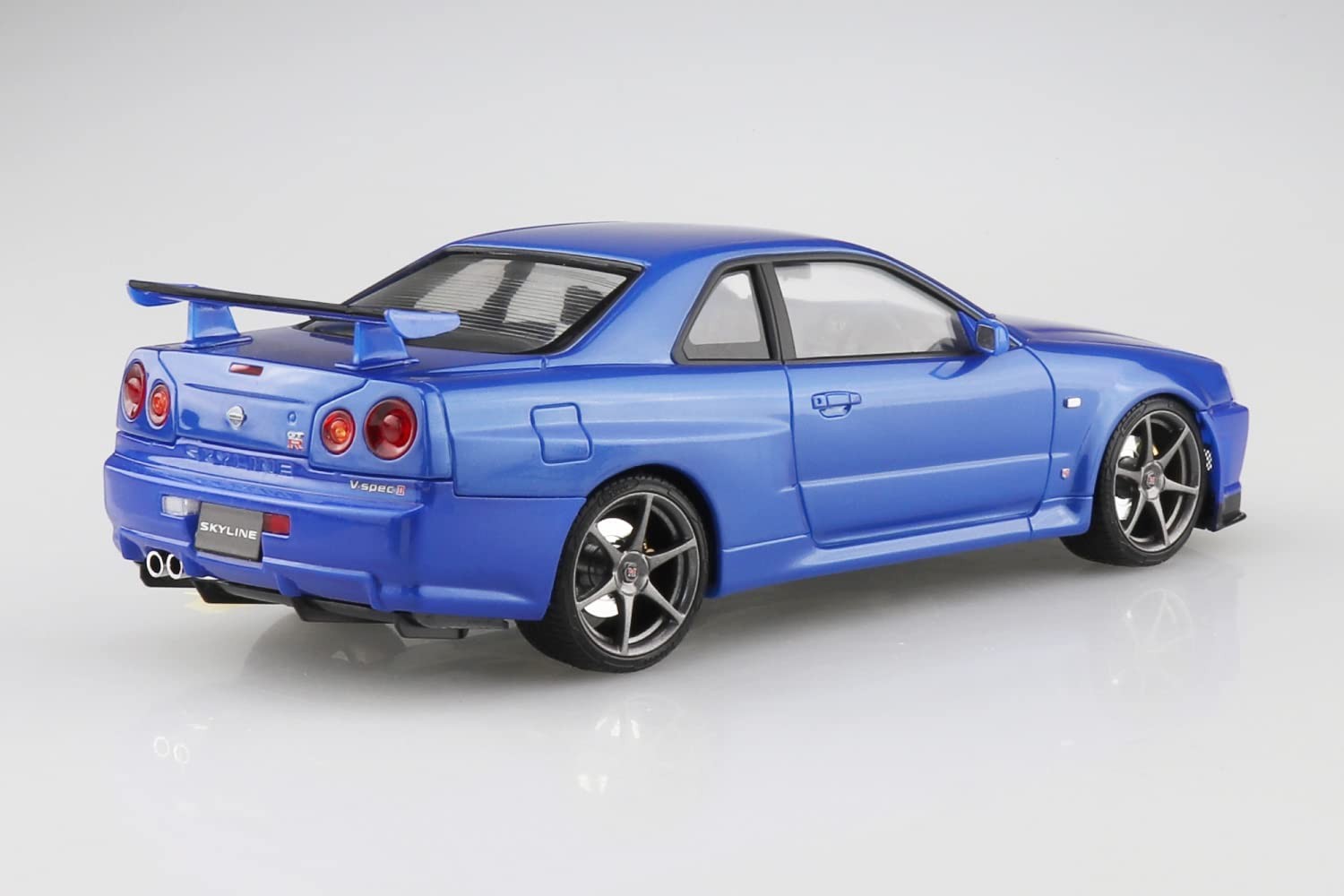 Aoshima 1/24 Pre-Painted Model No.03-A Nissan BNR34 Skyline GT-R V Spec II '00 Bayside Blue ...