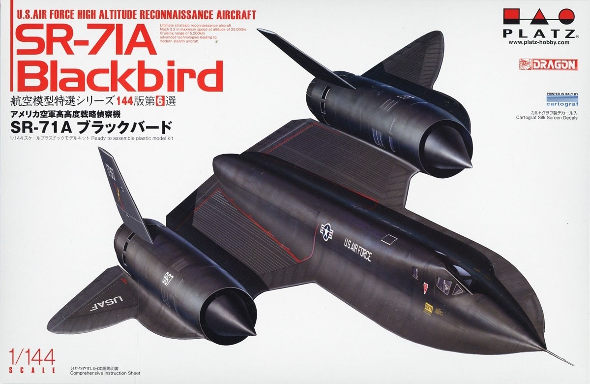 Platz 1/144 US Air Force High Altitude Tactical Scout SR-71A Blackbird japan NEW | Zipang Hobby