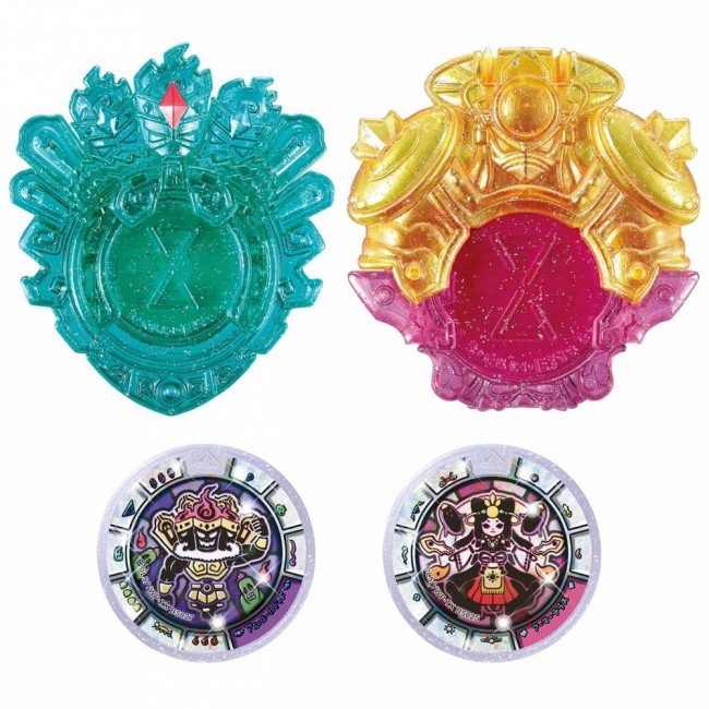 Bandai Treasure Yo-Kai Emblem & Fossil Medal Set:SP Angkor Dead / Armor ...