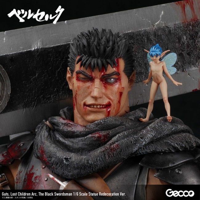 Gecco 1/6 Berserk/Guts, Lost Children Ark, The Black Swordsman 1/6 Scale Statue Redecoration Ver ...